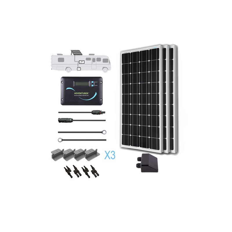 Renogy 12V 300W RV Solar Kit / Renogy 3000W Pure-Sine Inverter / 30A ...